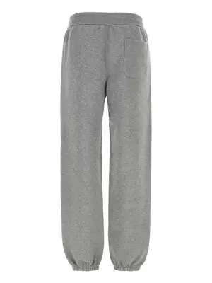 JIL SANDER Logo Print Cotton Track Pants - Grey
