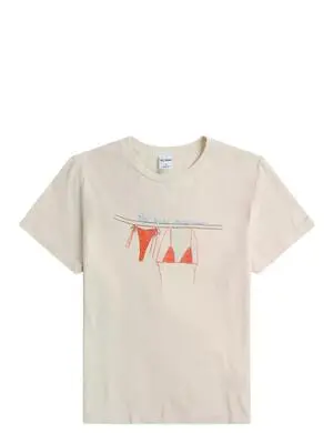 RE/DONE Graphic Print T-shirt - Neutrals