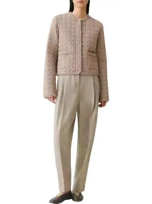 Fabiana Filippi Quilted Braided-trim Coat - Neutrals