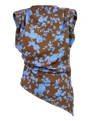 CLEA CLEA Alyssa Floral-Print Asymmetric Top