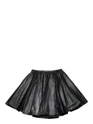 HAIKURE Haikure Pleated Leather Mini Skirt