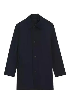 BOSS Button-up Collared Coat - Blue