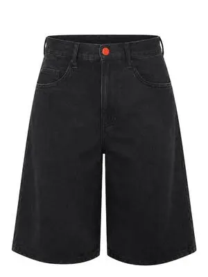 BEWIDER Super Loose Denim Shorts - Black