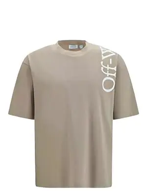 Off-White Vertical Bookish Logo-print T-shirt - Neutrals