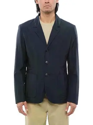 Woolrich Single-breasted Patch-pocket Blazer - Blue