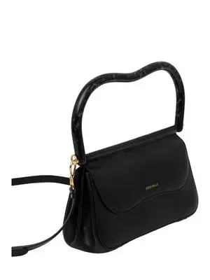 COCCINELLE Tortoiseshell-effect Shoulder Bag - Black