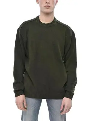 PAOLO PECORA Long-sleeve Crew Neck Sweater - Green