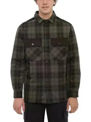 Neil Barrett Padded Checked Shirt Jacket - Grey