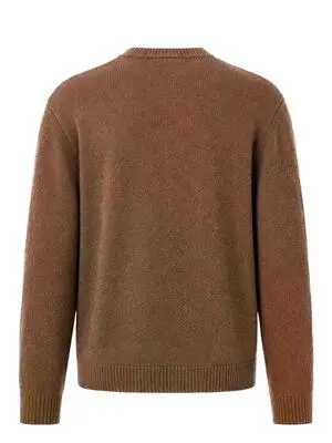 ROBERTO COLLINA Crew Neck Knitted Sweater - Brown