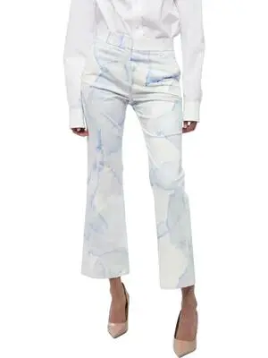 True Royal Marble Print Trousers - White