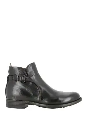Officine Creative Buckled Side-zip Leather Ankle Boots - Brown