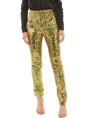 Philipp Plein Embellished Slim Fit Trousers - Gold