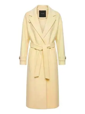 Pinko Casella Belted Coat - Yellow
