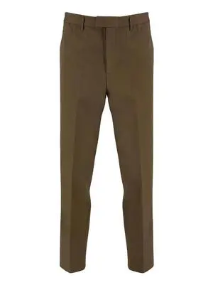 Emporio Armani Pressed Crease Slim-fit Trousers - Brown
