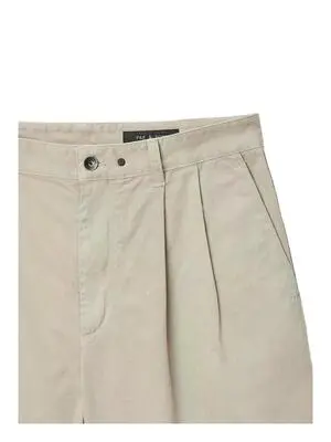 Rag & Bone Rag & Bone Pleated Frayed-Hem Shorts Neutrals