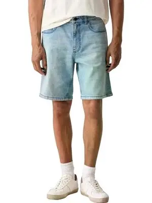 BENETTON Regular-fit Washed Denim Shorts - Blue