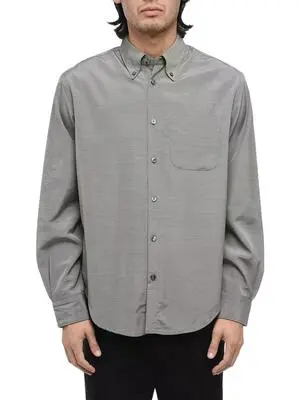 4SDESIGNS Asymmetric Micro Pied-de-poule Shirt - Grey