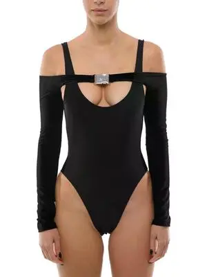 David Koma Bodysuit With Buckle Detail - Black