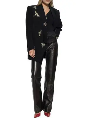 Balmain Embellished Shawl Lapel Blazer - Black
