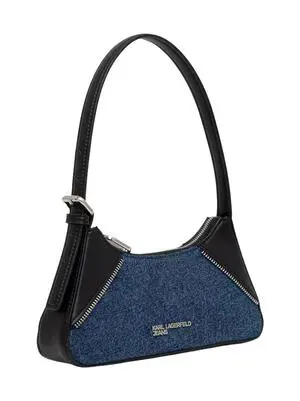 Karl Lagerfeld Rebel Denim-panelled Tote Bag - Blue