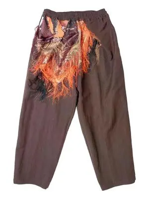 YOSHIOKUBO Malhia Kent Fringe-jacquard Trousers - Brown