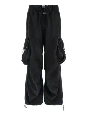 Attico Panelled Cargo Pants - Black