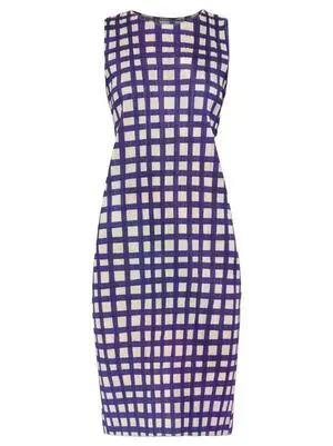 Issey Miyake Basket Sleeveless Midi Dress - Blue