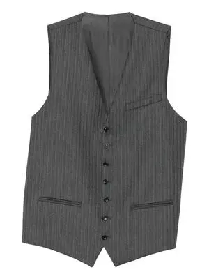 REVERES 1949 Reveres 1949 Charcoal Grey Pinstripe Gilet