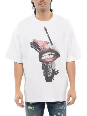 John Richmond Rhinestone-embellished Graphic-print T-shirt - White