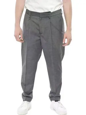 PAOLO PECORA Tailored Pleated Trousers - Grey