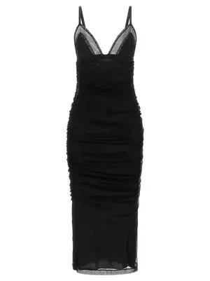Dolce & Gabbana Tulle Midi Dress - Black