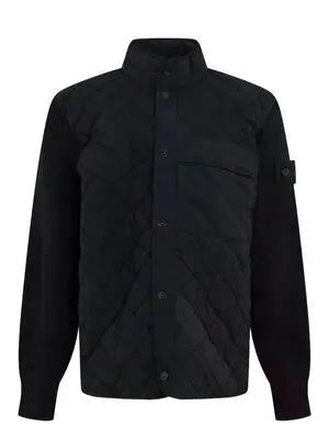 STONE ISLAND Stone Island Quilted Knitted-Sleeve Jacket
