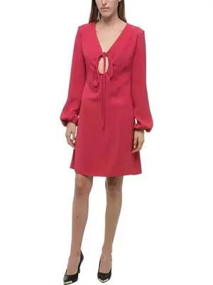 P.a.r.o.s.h Trapeze Lacing Detail Mini Dress - Pink