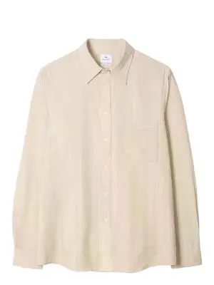 Paul Smith Regular-fit Taupe Textured-stripe Shirt - Neutrals