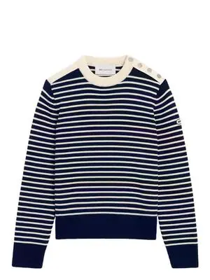 AMI AMI Paris Striped Wool Crewneck Sweater