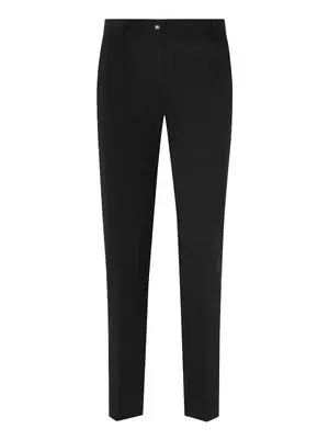 Dolce & Gabbana Tailored Logo Plaque Trousers - Black