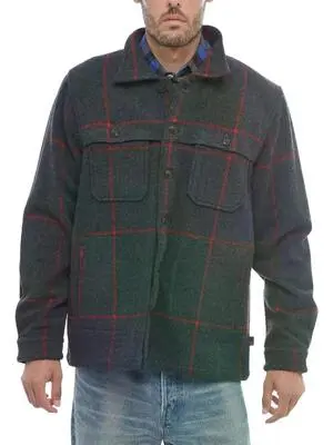 Woolrich Malone Checked Overshirt - Grey