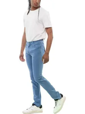 Corneliani Embroidered Cotton Jeans - Blue