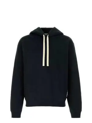 JIL SANDER Drawstring Hood Hoodie - Black