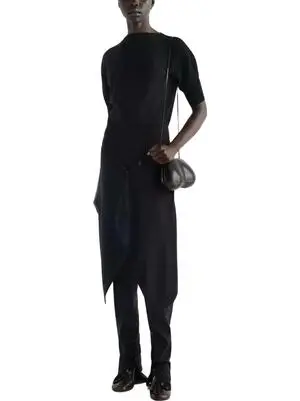 LEMAIRE Short-sleeve Fine Merino Wool Sweater - Black