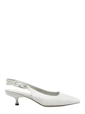 SERGIO MORETTI FIRENZE Pointed-toe Slingback Pumps - Grey