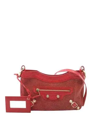 Balenciaga Lambskin Motocross Giant 12 Hip Crossbody Bag - Red
