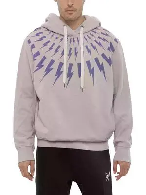 Neil Barrett Fairisle Thunderbolt Hoodie - Neutrals