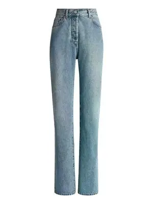 Balmain Straight-leg Faded Denim Jeans - Blue