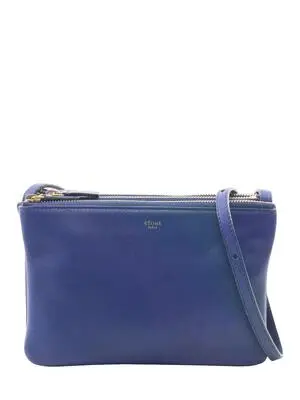 Celine Small Lambskin Trio Crossbody Bag - Blue