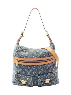 LOUIS VUITTON Monogram Denim Baggy Gm Shoulder Bag - Blue