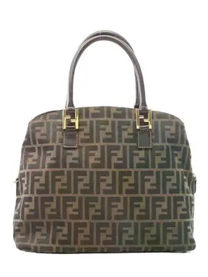 Fendi Zucca Canvas Dome Satchel - Brown