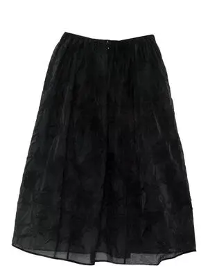 Cecilie Bahnsen Bow-jacquard Pleated Midi Skirt - Black