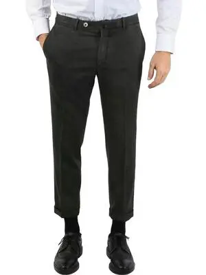 Corneliani Pleated Wool Chino Trousers - Grey