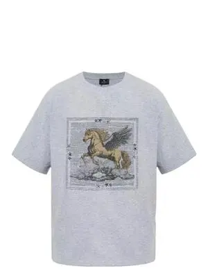 Etro Pegasus-print T-shirt - Grey